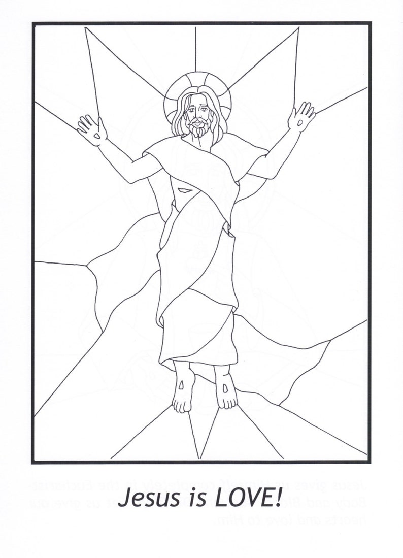 Coloring Book Titled the Precious Blood of Jesus A - Etsy