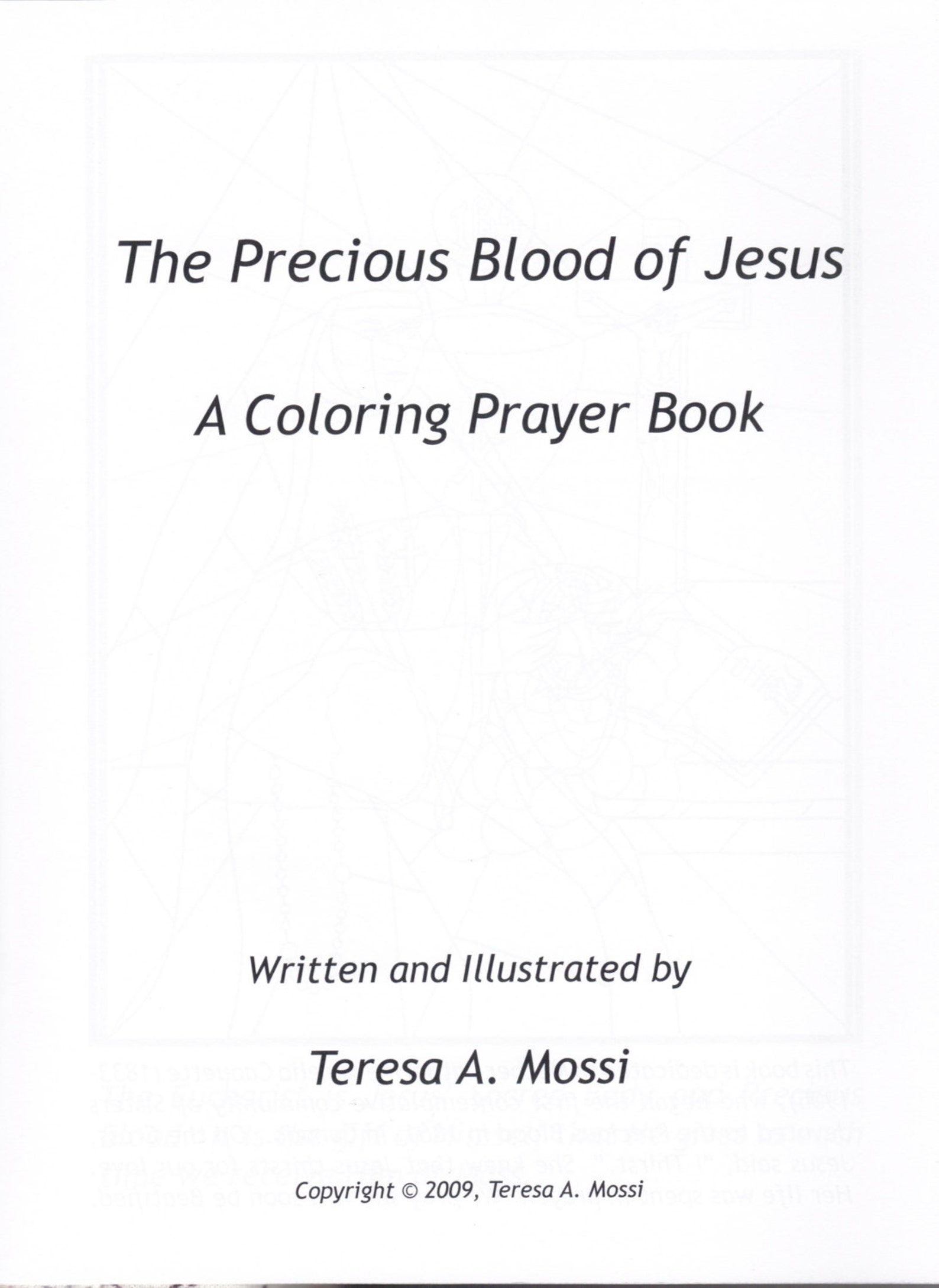 Coloring Book Titled the Precious Blood of Jesus A - Etsy