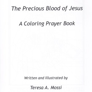 Coloring Book Titled the Precious Blood of Jesus A - Etsy