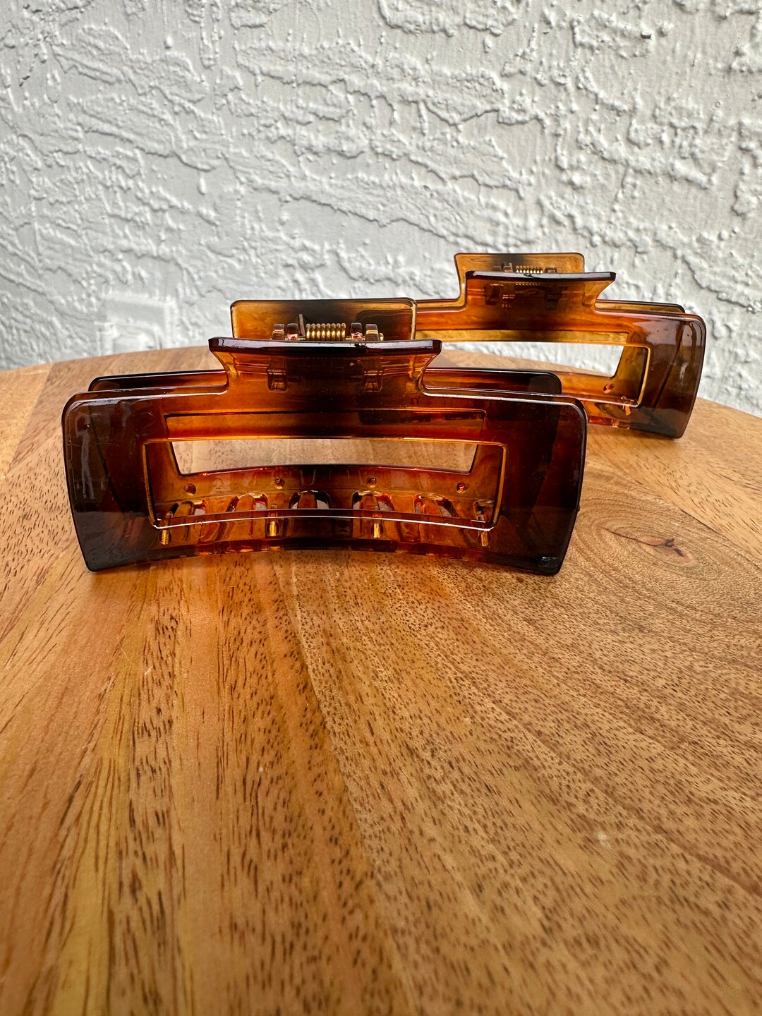 Two Amber Claw Clips - Etsy