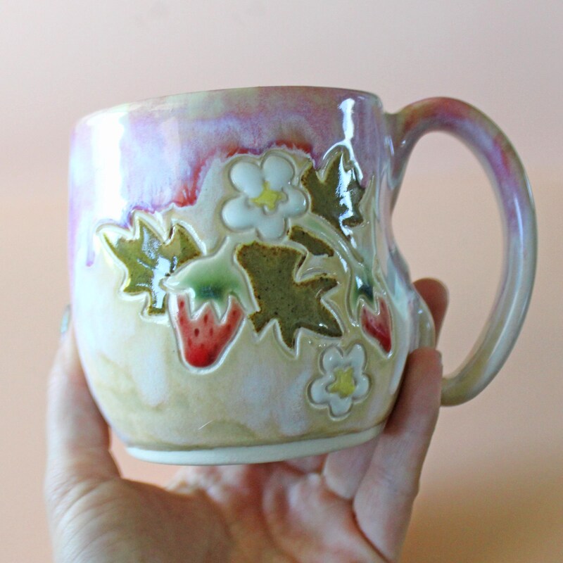 Strawberry Mugs - Etsy