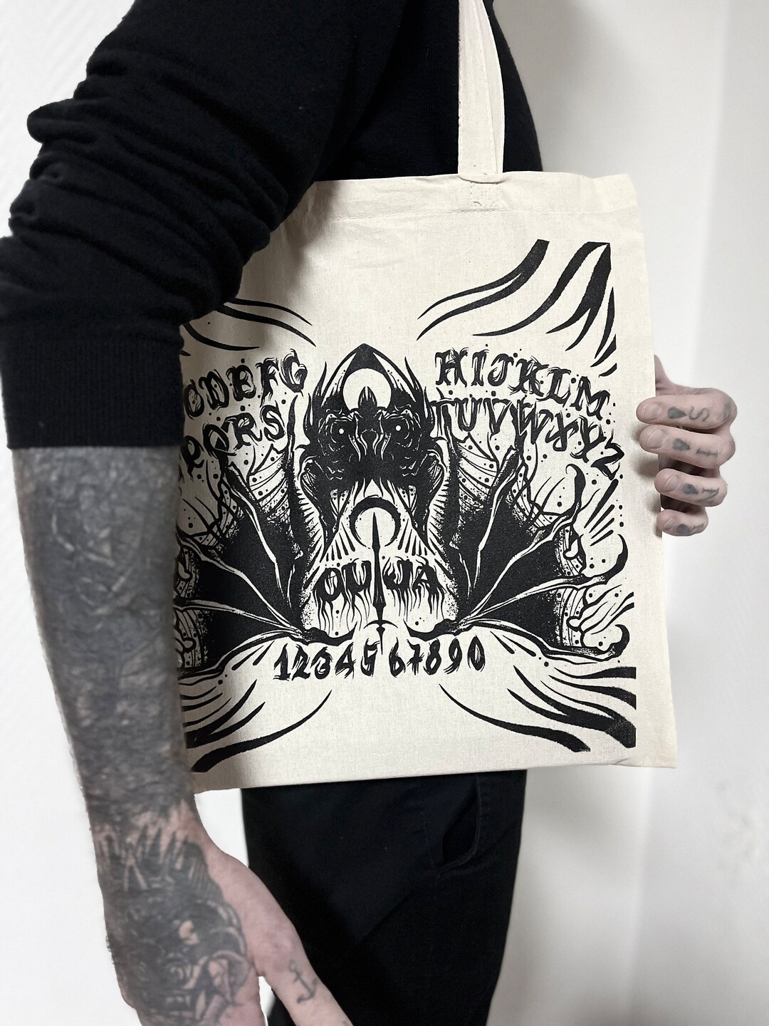 Ouija Tote Bag by Matt Chaos - Handmade Screenprint - Etsy