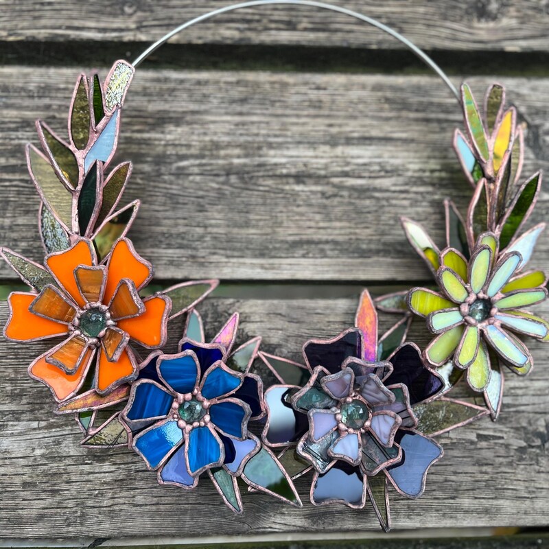 Stained Glass Wreath - Etsy