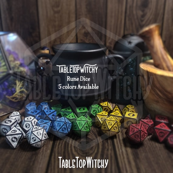 Runic Dice Sets 4 Colors - Etsy