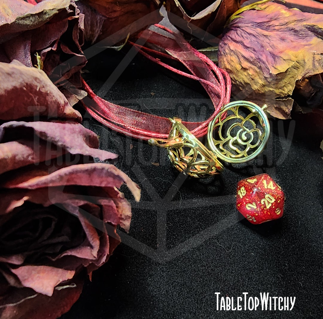 Rose Mini D20 Necklace - Etsy