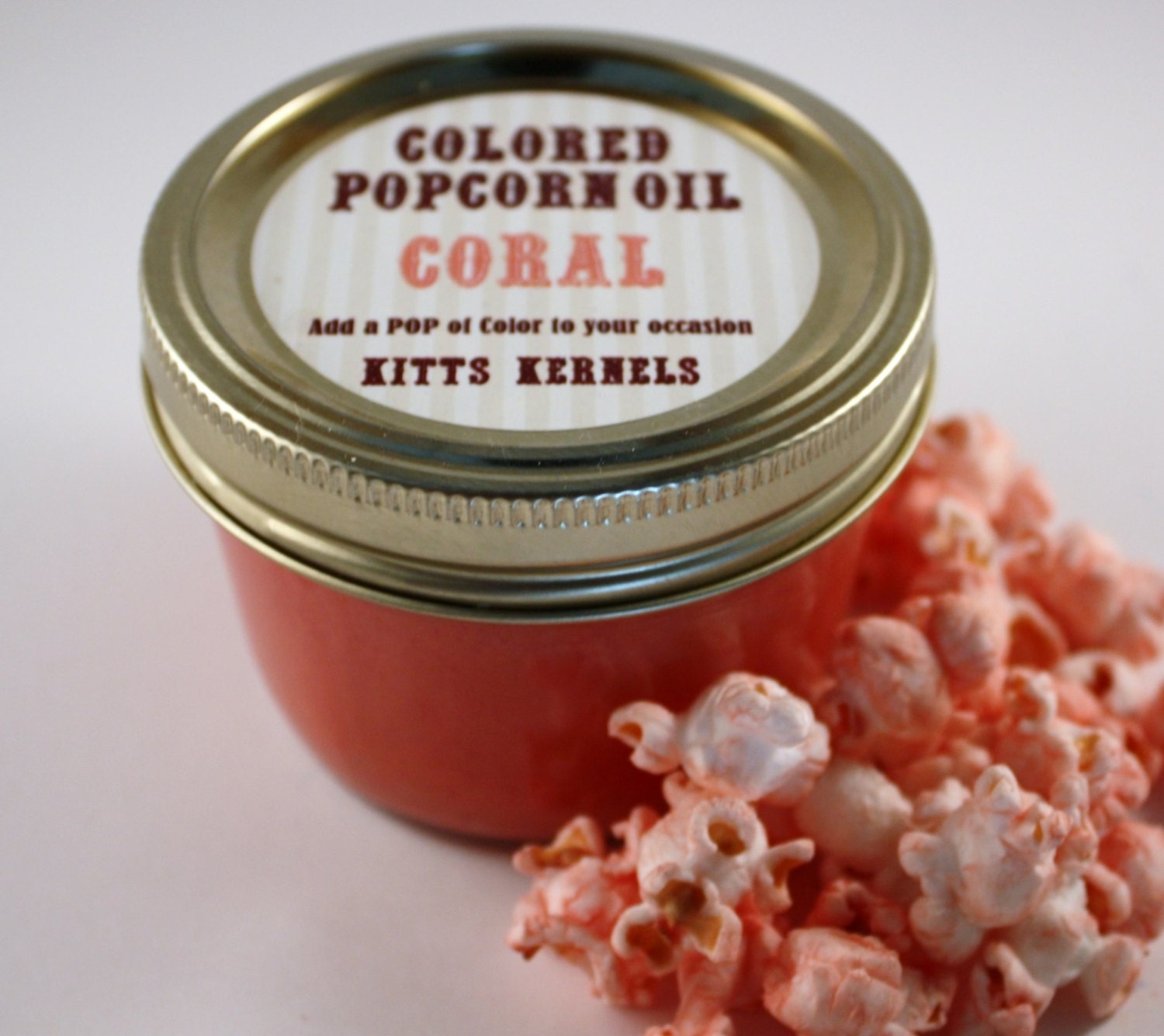 Colored Party Popcorn Oil/ Coral - Etsy