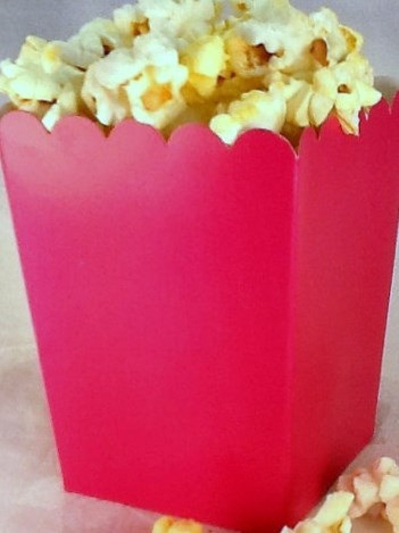 Solid Color Mini Popcorn Boxes (qty 12 Pick Your Color) - Etsy