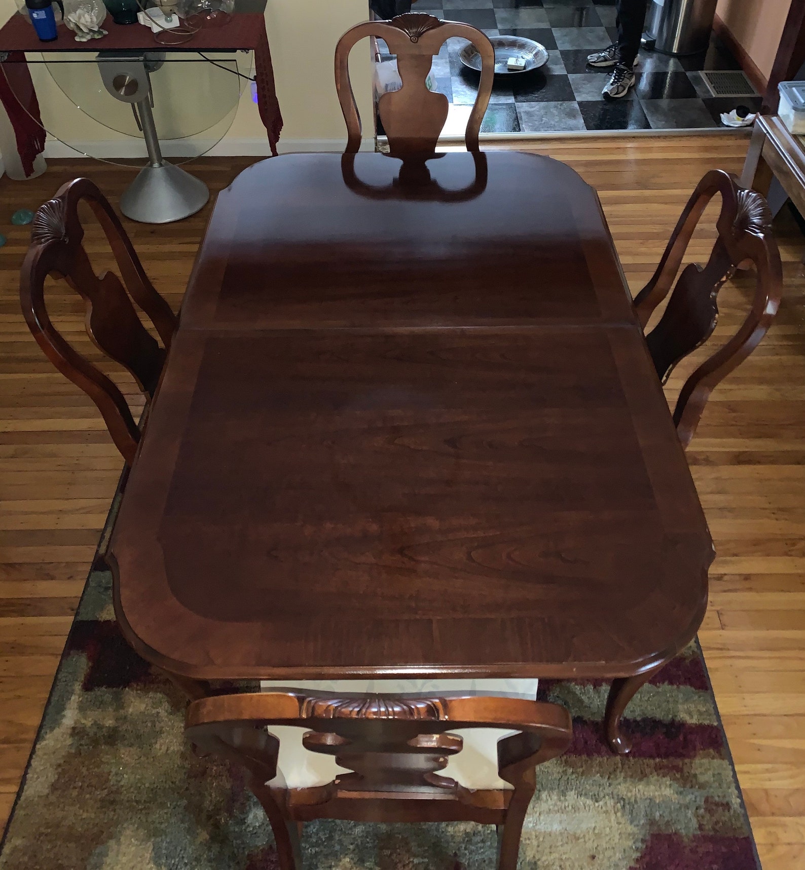 Queen Anne Solid Cherry Wood Dining Room Table and Chair Set - Etsy