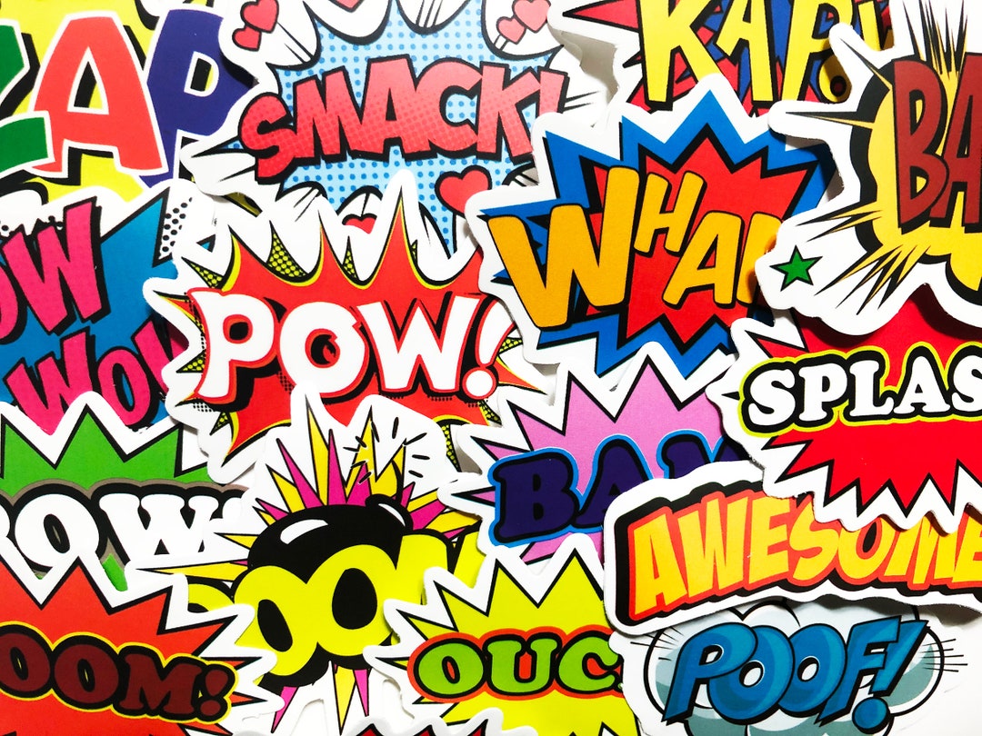 50 Comic Superhero Emote Stickers Decals for Skateboard Cars Laptop #BS ...