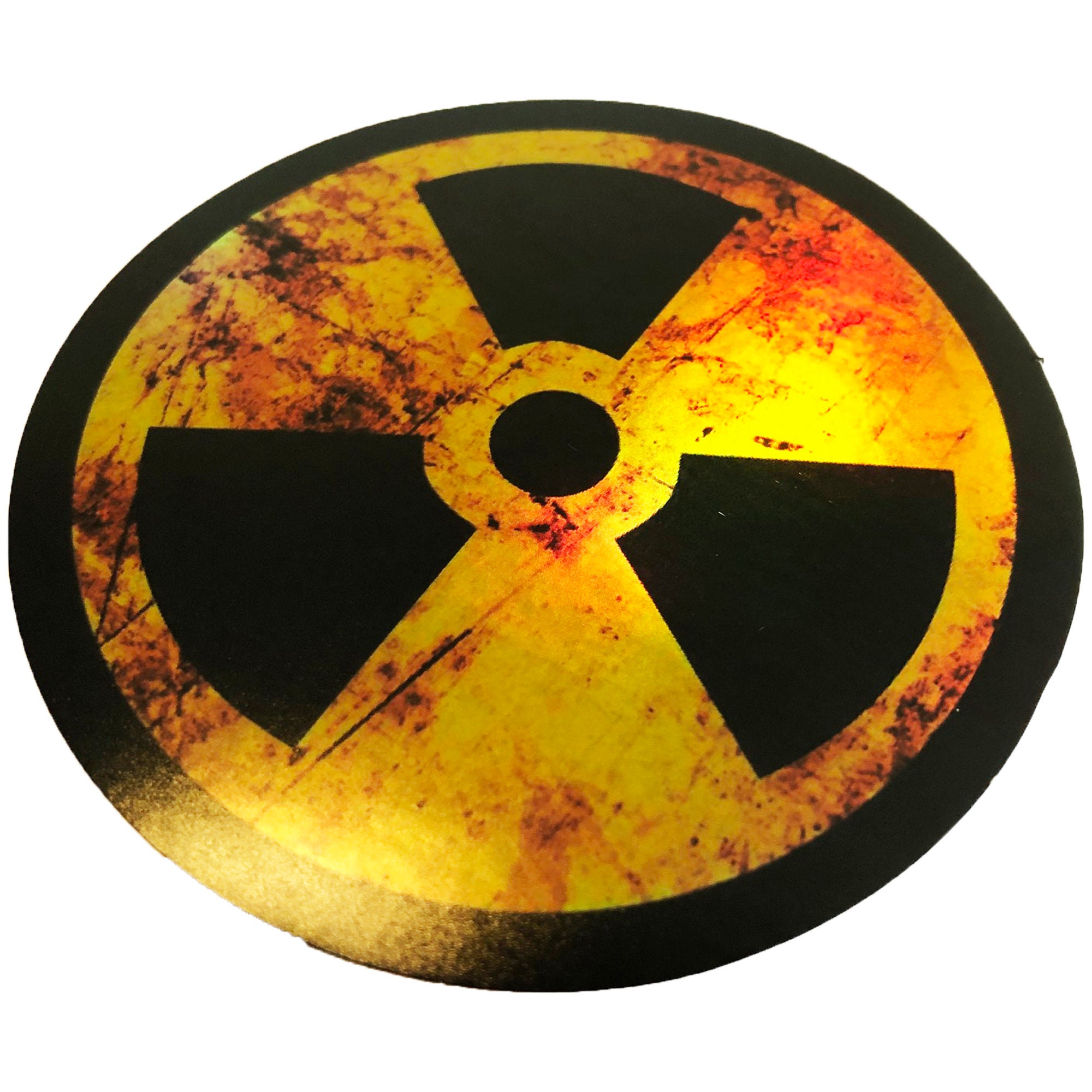 Shiny Radioactive Nuclear Radiation Rustic Symbol Sticker | Etsy