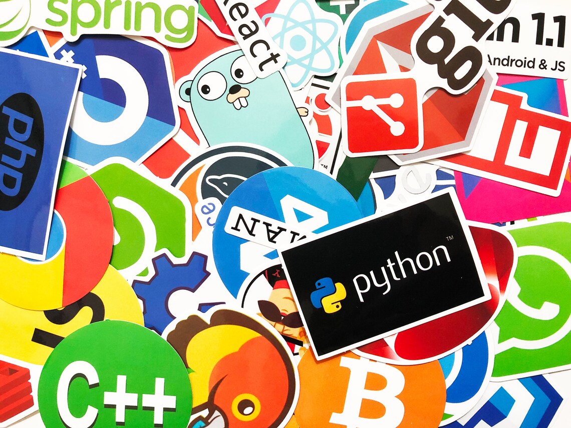 20 Random Programmer Internet Coder Software Logo Stickers Etsy 7573