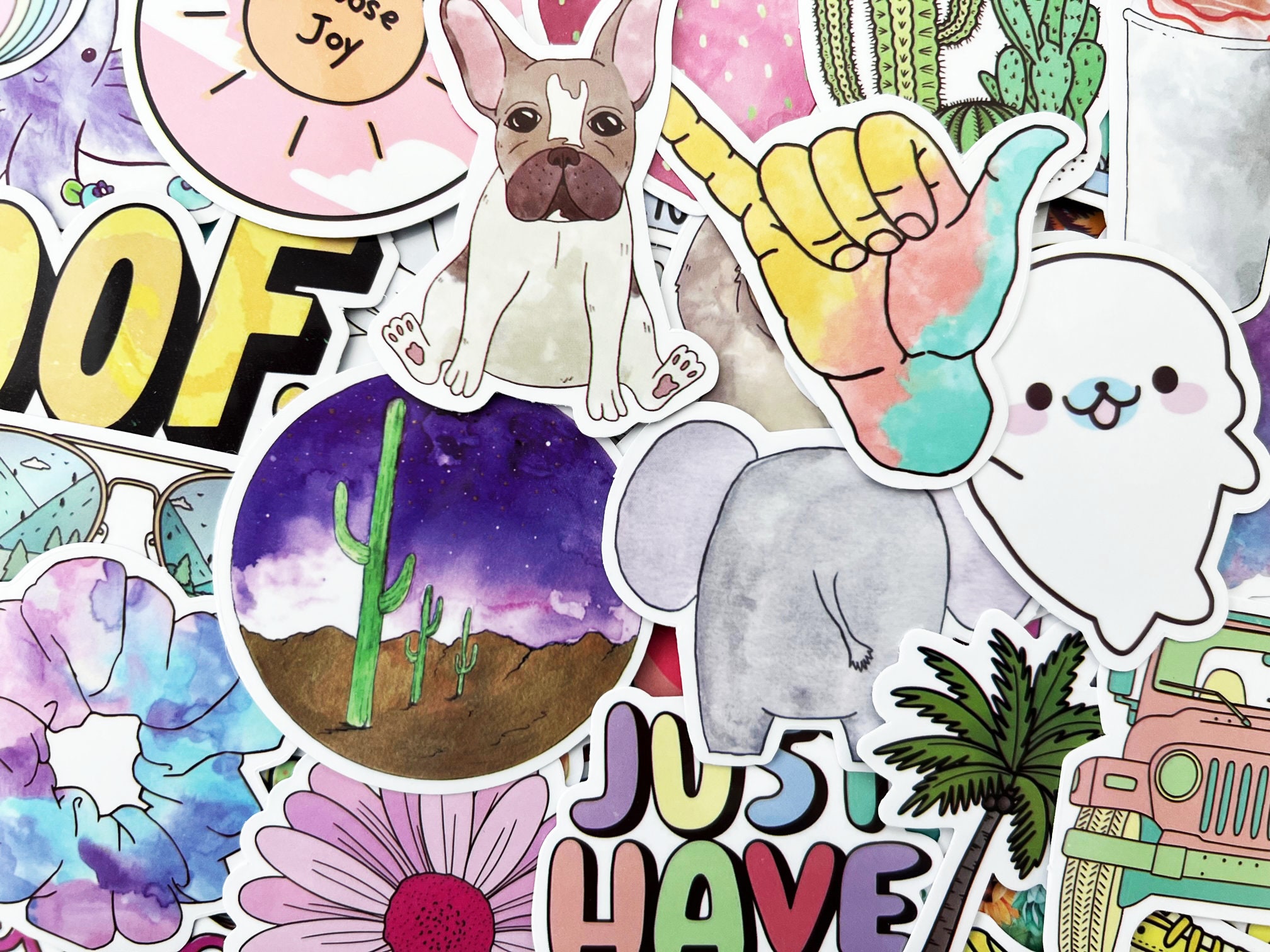 100 Cool Colorful Sticker Pack Skateboard Laptop Car Stickers - Etsy