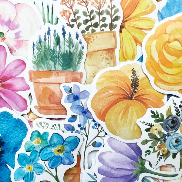 Flower Sticker - Etsy