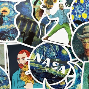 40 Vincent Van Gogh Painting Stickers Cool Sticker Pack - Etsy