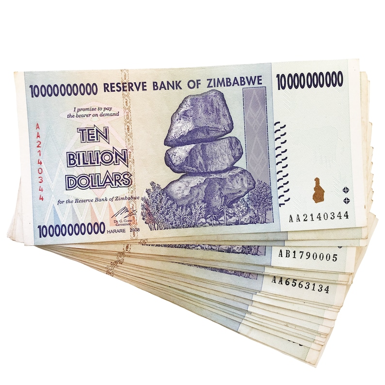Zimbabwe One 10 Billion Dollar Bill Banknote Paper Money - Etsy