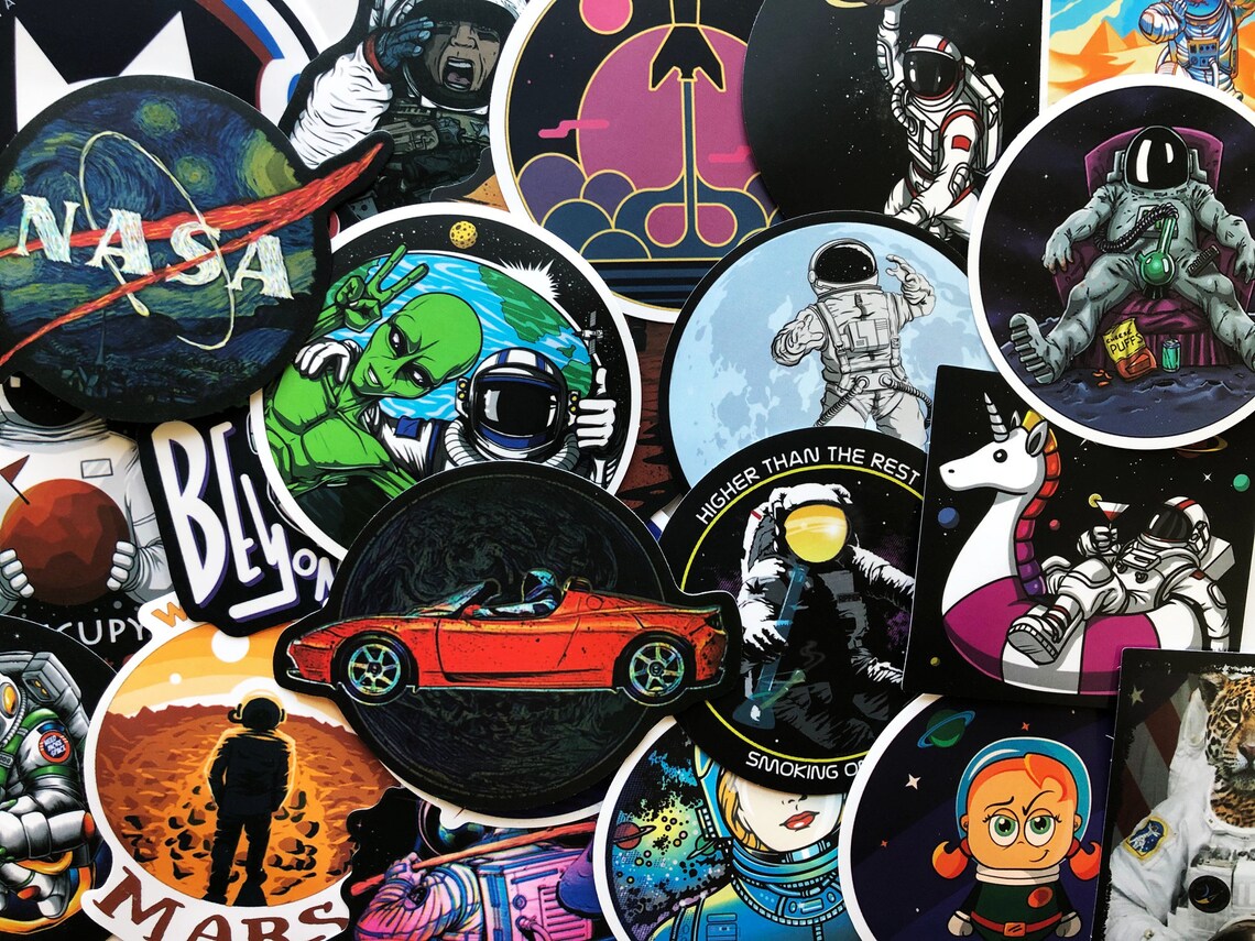 100 Sticker Pack Dope NASA Space Science Decals for Laptop - Etsy