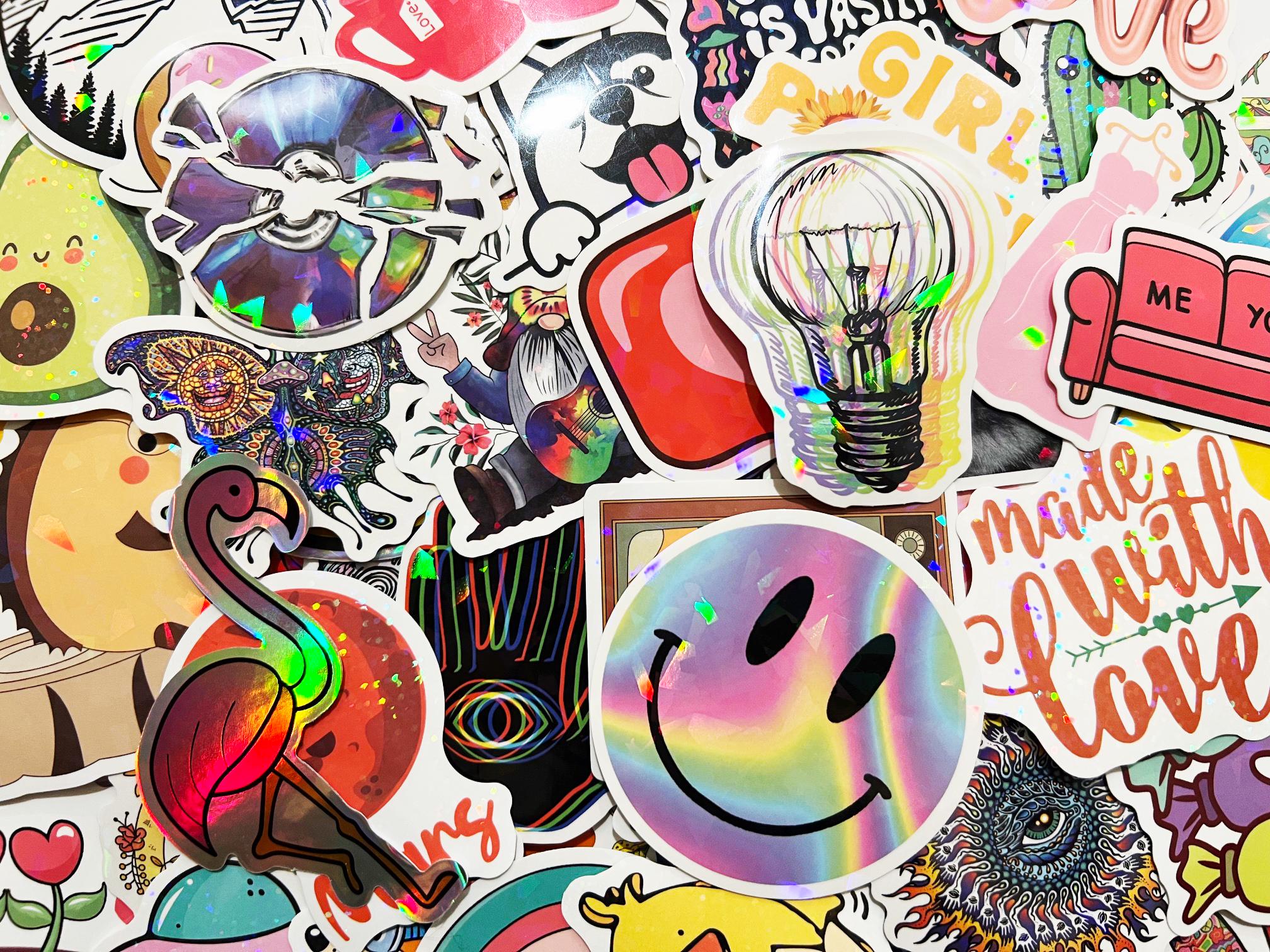 10-100 Random Holographic Sticker Pack Cute & Cool Themes - Etsy