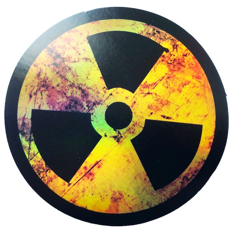 Shiny Radioactive Nuclear Radiation Rustic Symbol Sticker - Etsy
