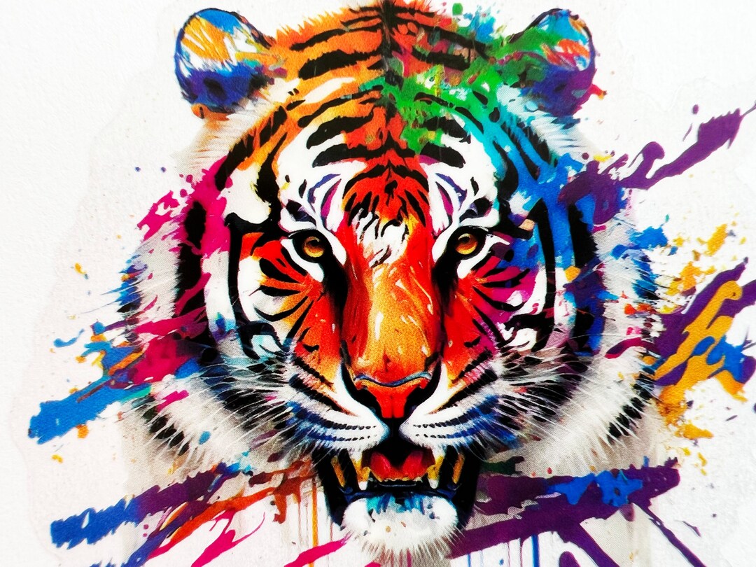 Tiger Face 3 Inch Transparent Sticker Big Cat Decal - Etsy