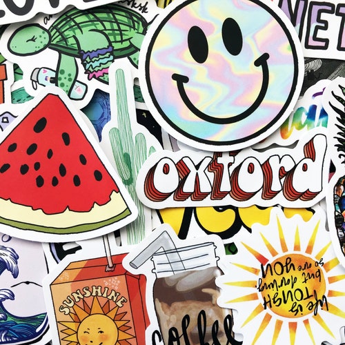 50 Mixed Colors Sticker Lot Book Fun Pack Laptop Decals - Etsy