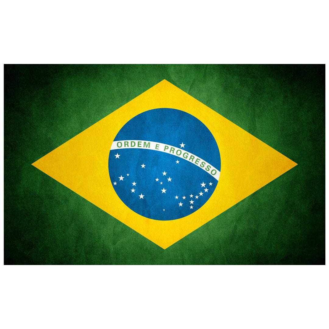 Brazilian Flag Sticker 5x3 Inch Brazil Bumper Laptop Decal - Etsy