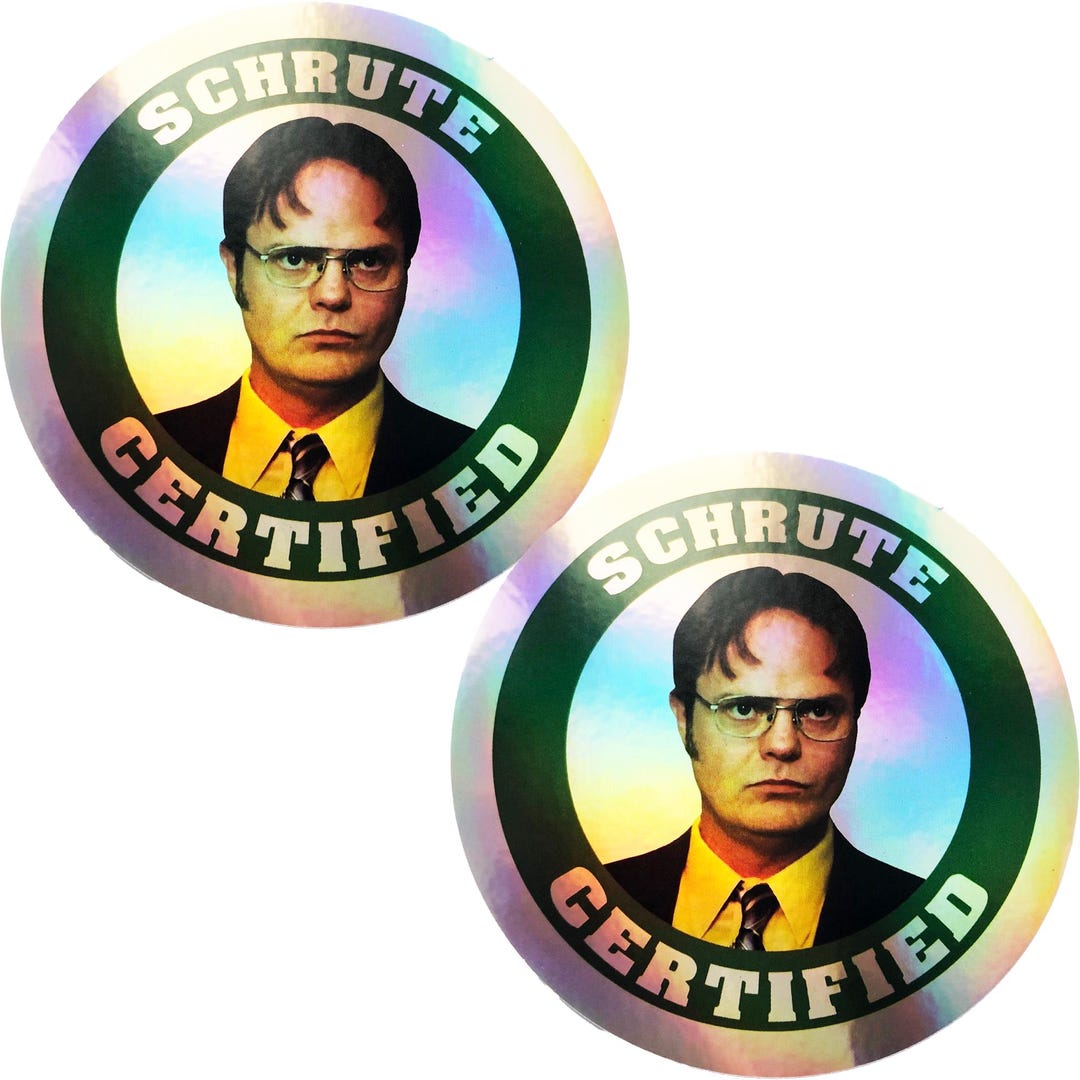 2x the Office Dwight Schrute Certified Funny Stickers - Etsy