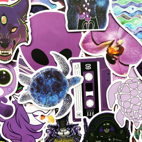 50 Variety Neon Style Stickers Fun Decals - Etsy