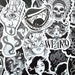 100 Cool Black and White Goth Laptop Stickers Dark Skull Tattoo Decals ...