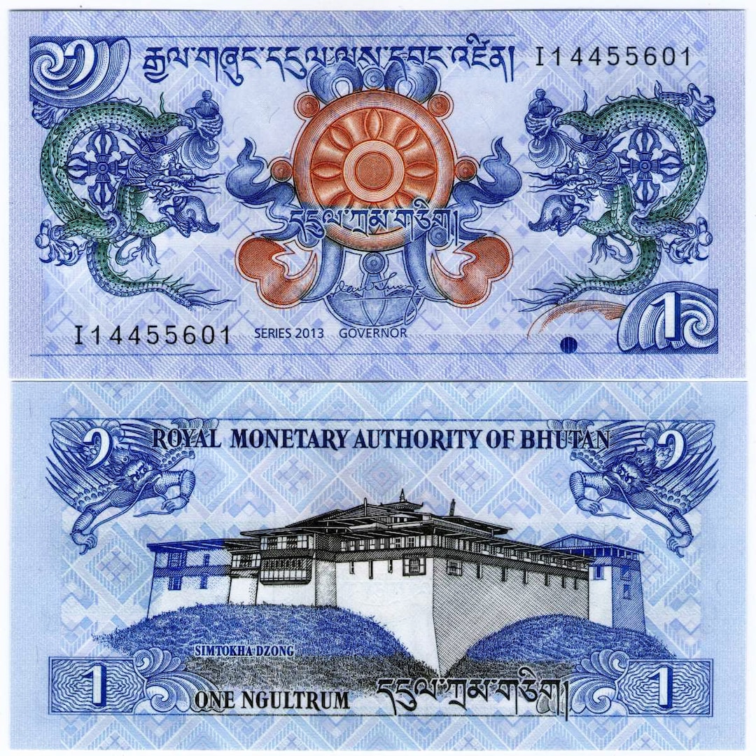 Bhutan 1 Ngultrum Uncirculated Banknote Currency Money - Etsy