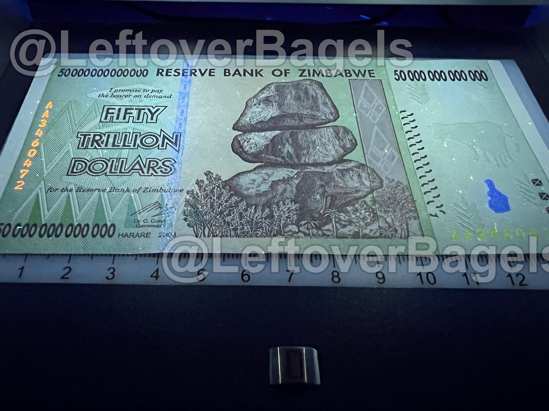 Zimbabwe One 50 Trillion Dollar Bill Banknote Money UNC Currency ...