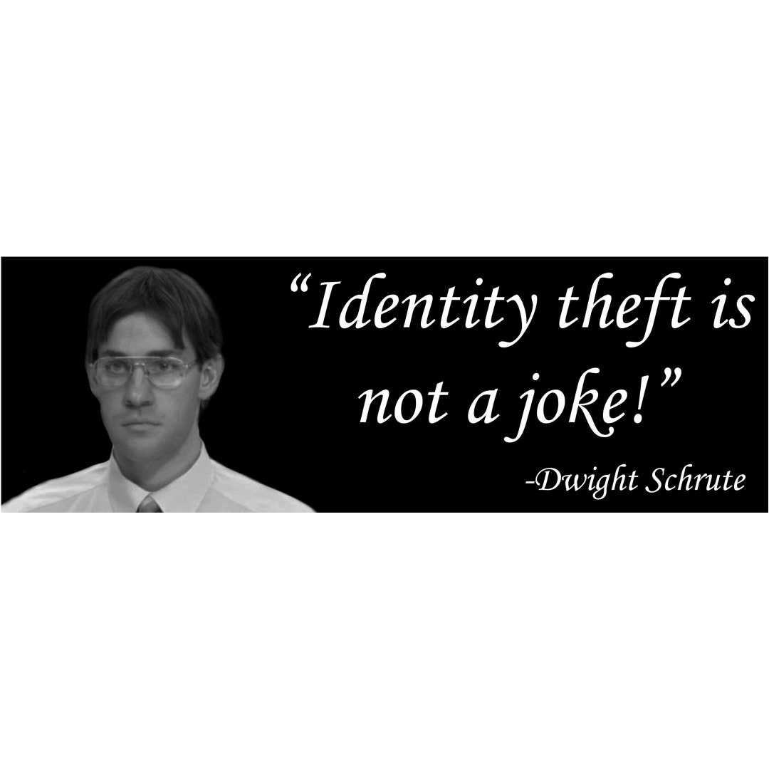The Office Identity Theft is Not A Joke Jim Halpert Dwight Schrute ...