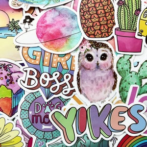 100 Cool Colorful Sticker Pack Skateboard Laptop Car Stickers - Etsy