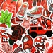 50 Red Sticker Pack Water Bottle Hydroflask Set Decoration - Etsy