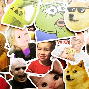 10-100 Throwback Memes and Funny References Sticker Pack - Etsy