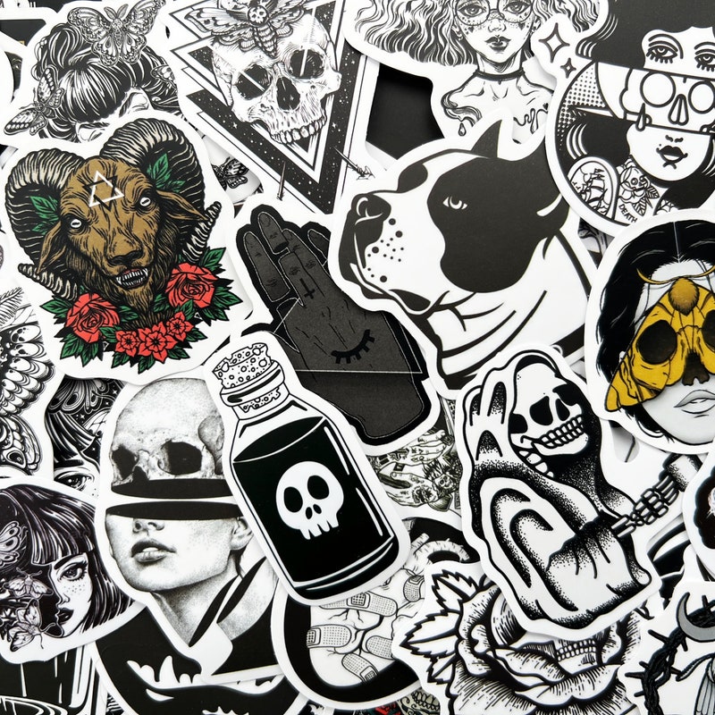 Skull Small Stickers - Etsy