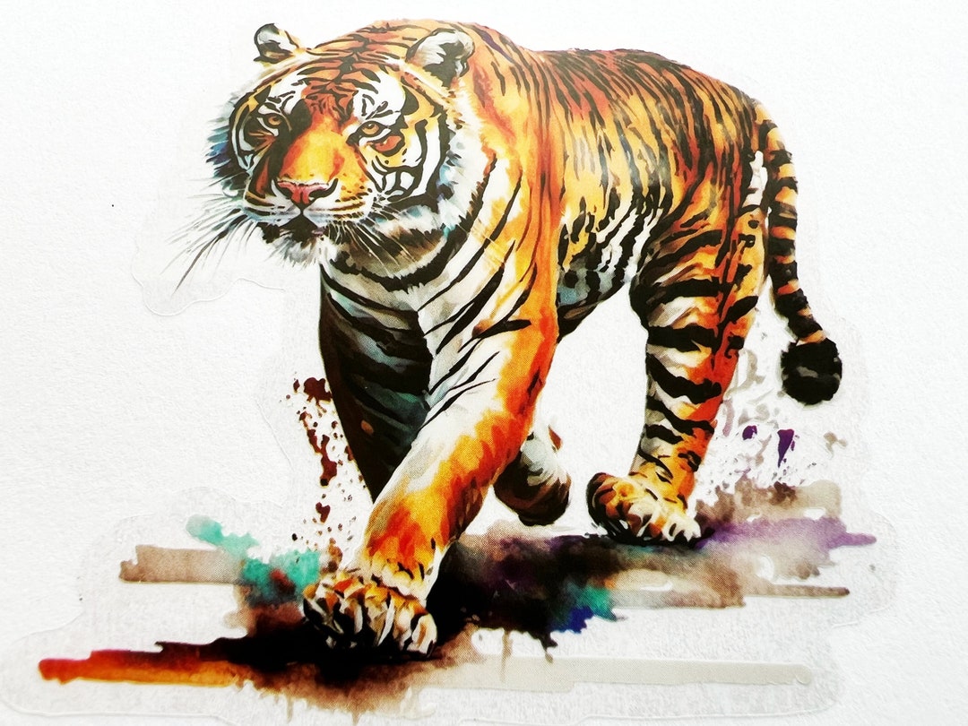 Tiger 3 Inch Transparent Sticker - Etsy