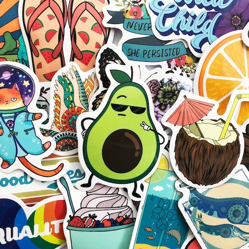 100 Varied Colors Cool Sticker Lot Book Fun Pack Laptop Car - Etsy