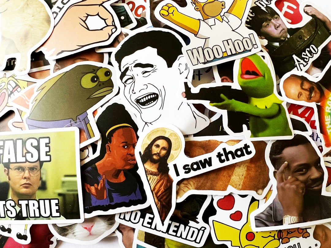 10-100 Throwback Memes and Funny References Sticker Pack - Etsy