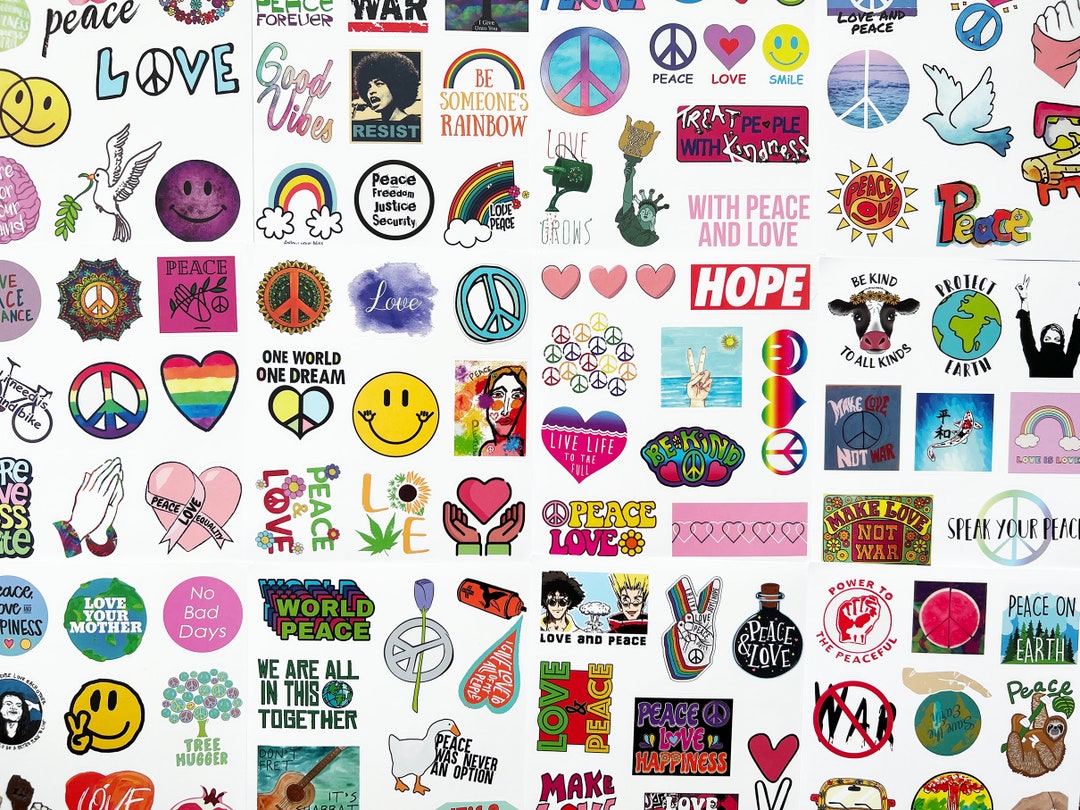 102 Love and Peace Pride Cool Laptop Compassion Stickers Happy Face ...