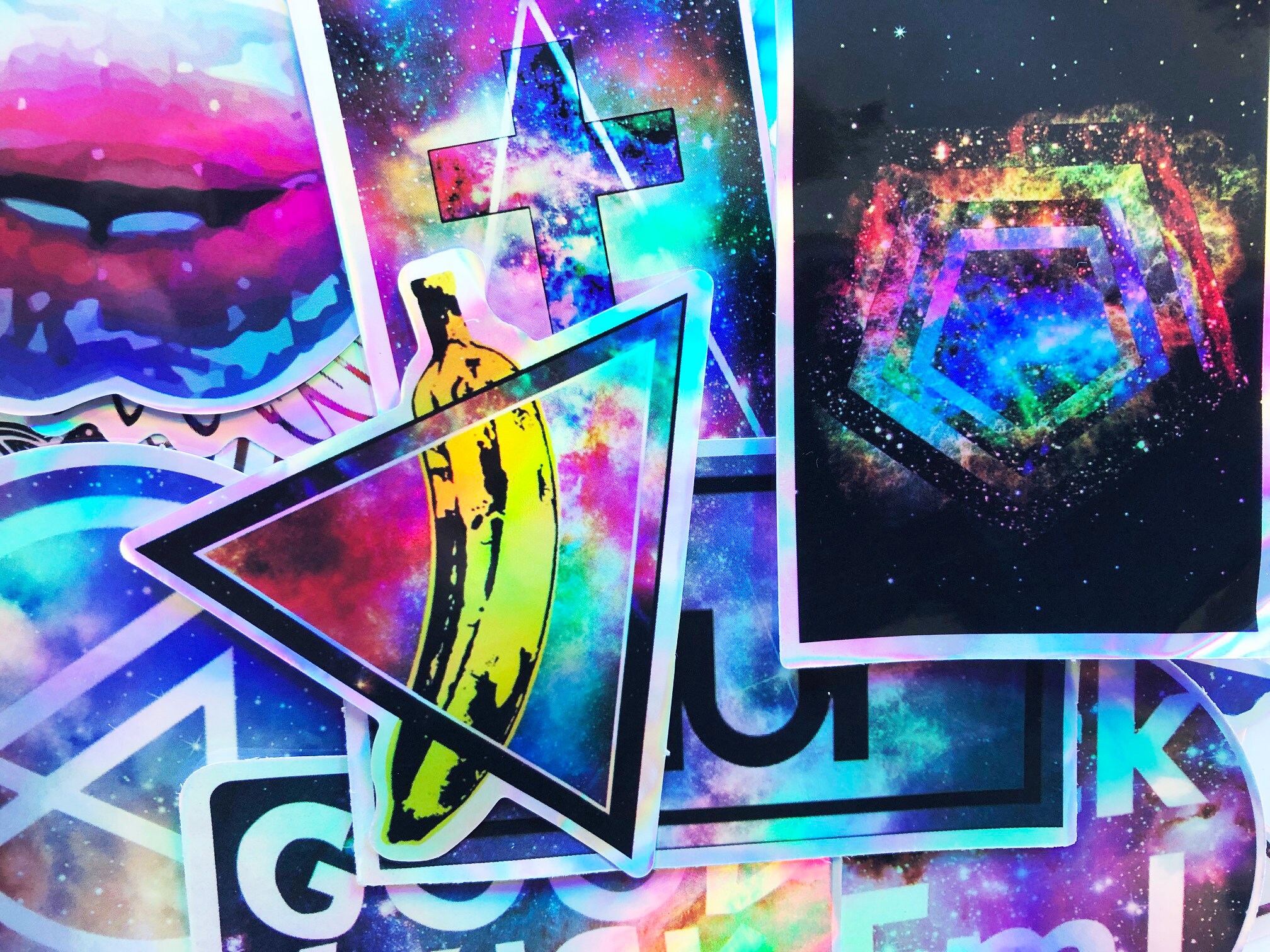 20 Metallic Computer Stickers Shiny Holographic Decals CU3 | Etsy