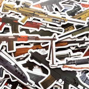 10-50 Gun Models Stickers Airsoft Second Amendment 2A Gaming Rifle ...