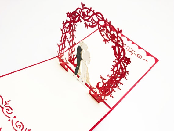 Handmade 3D Pop up Wedding Invitation Marriage Ritual | Etsy