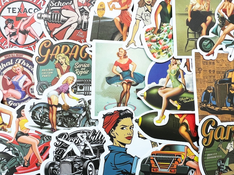 100 Military Retro Pin up Girls Stickers Cars Trucks Bumpers Motorcycle ...