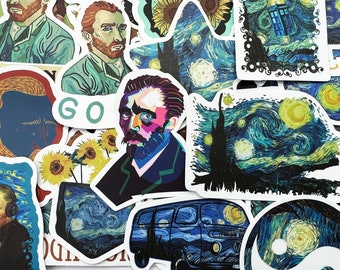Van Gogh Sticker Pack - Etsy