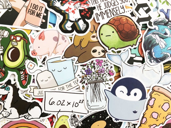 75 Cute Mixed Colors Sticker Lot Book Fun Pack Laptop Car - Etsy