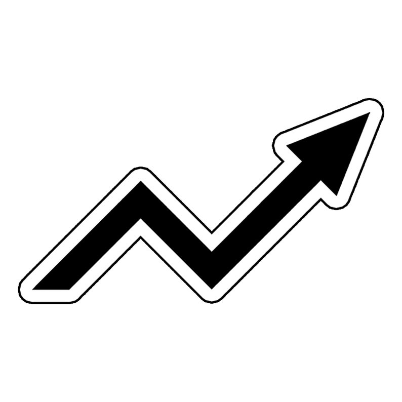 2X Stock Market Arrow Stickers Investing Investor 3 Inch | Etsy