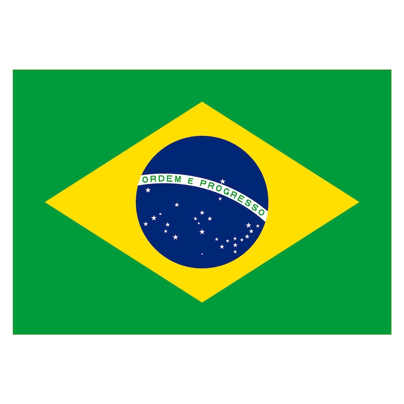 Brazilian Flag Sticker 5x3.5 Inch Brazil Bumper Laptop Decal - Etsy