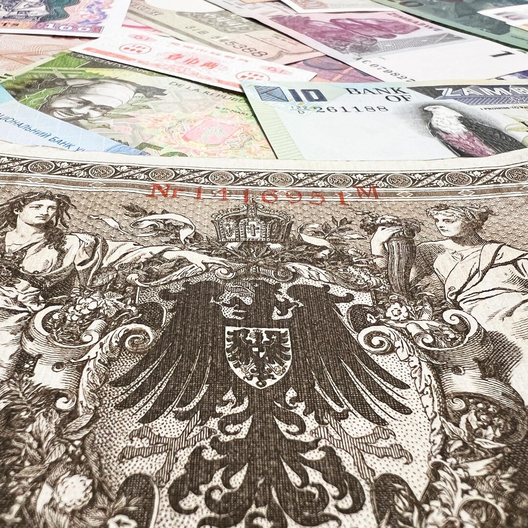 100+ Year Old Banknotes & Modern World Paper Money 106 Note Lot Set ...