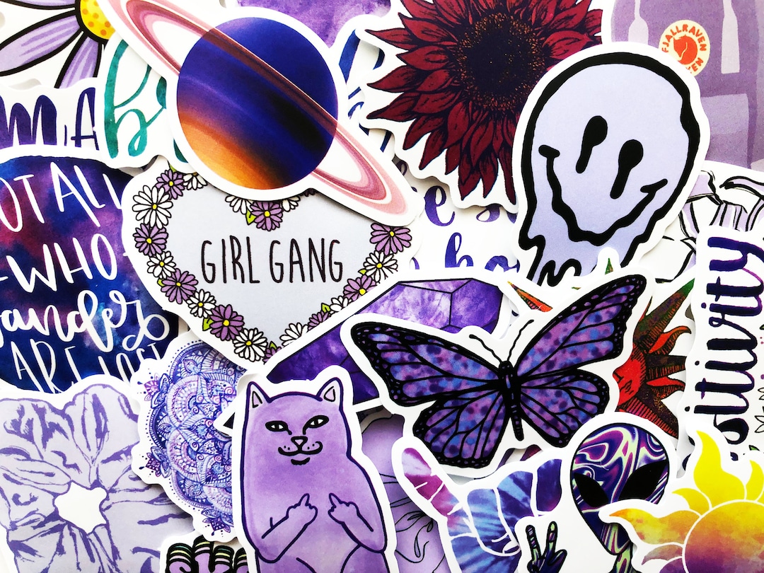 10-50 Purple Sticker Pack for Hydroflasks and Laptops - Etsy