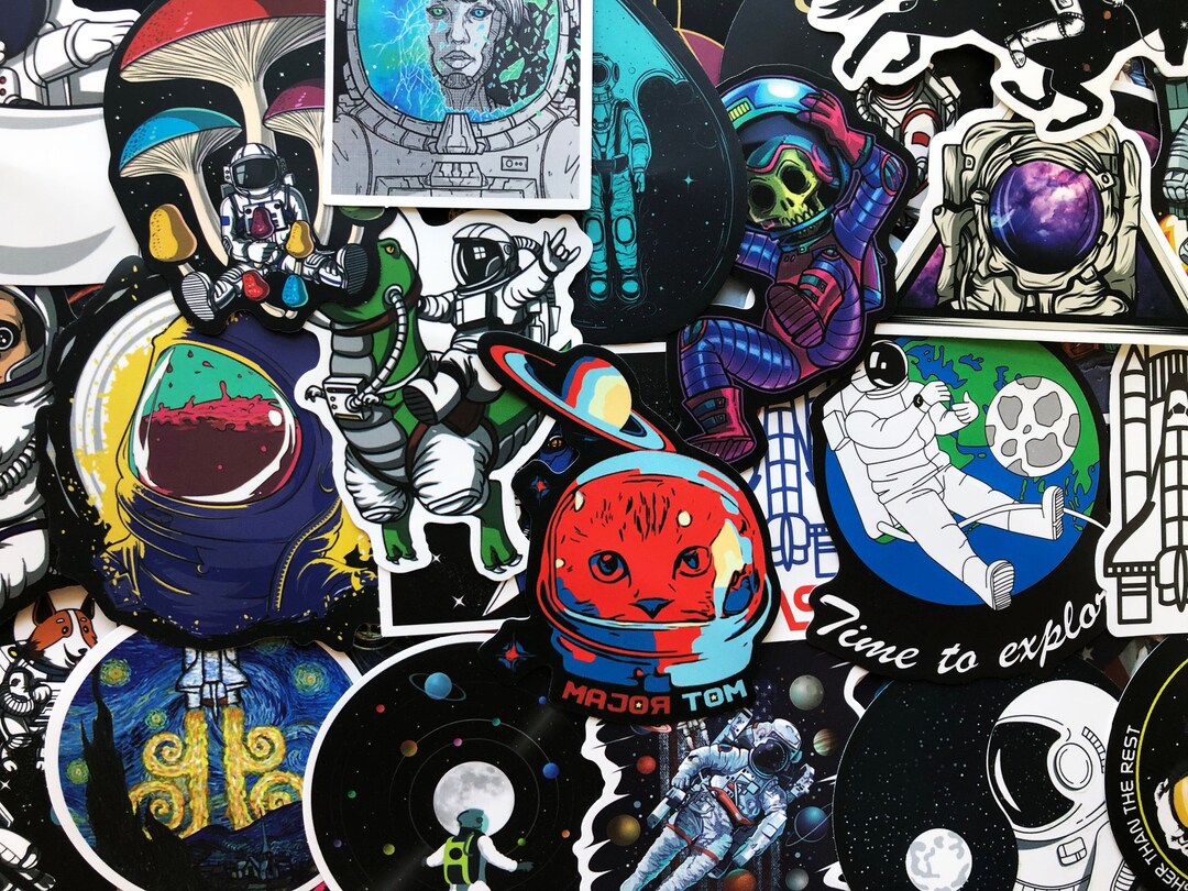 100 Sticker Pack Dope NASA Space Science Decals for Laptop Skateboard ...